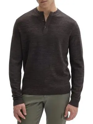 Robert Barakett Robert Barakett Aranda Merino Wool Henley Sweater Espresso