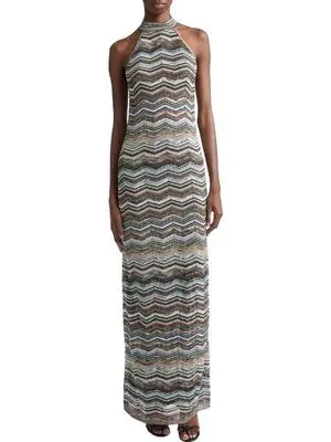 Missoni Sequin Metallic Jacquard Maxi Sweater Dress - Smspo