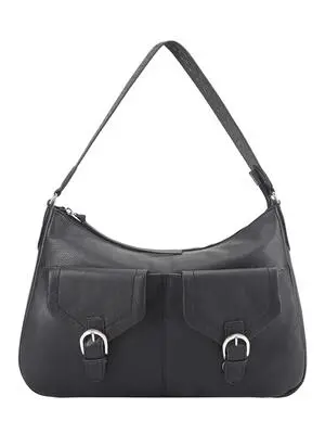 LLOYD BAKER Stefania Leather Shoulder Bag - Black