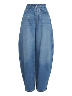 Jacquemus Pleated Barrel Jeans - Blue