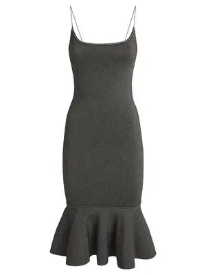 Jacquemus Knitted Pina Midi Dress - Beige