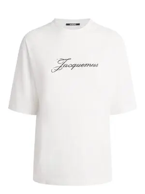 Jacquemus Cotton-hemp Logo T-shirt - White