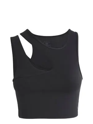 On Studio Asymmetrical Cut Out Crop Top - Black