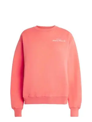 Sporty & Rich Cotton Embroidered Crewneck Sweatshirt - White