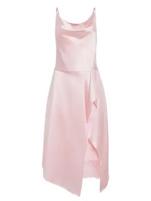 Acne Studios Satin Layered Midi Dress - Pink