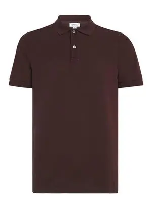 Sunspel Supima Cotton Polo Shirt - Brown
