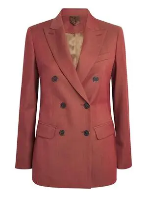 Max Mara Virgin Wool Blazer - Red