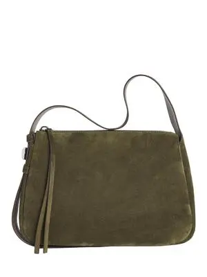 Tory Burch Suede Romy Shoulder Bag Brown