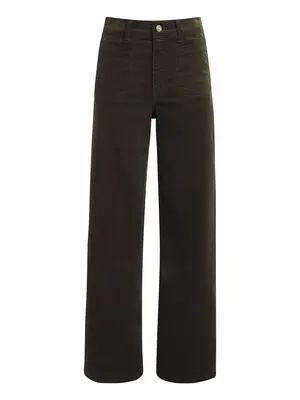 FRAME Le Slim Palazzo Corduroy Wide-leg Jeans - Green