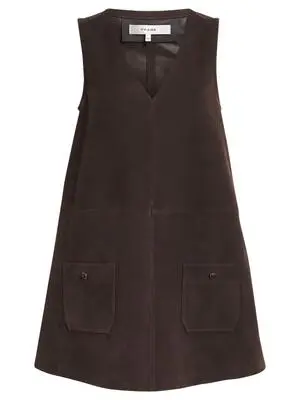 FRAME Frame Suede Safari Tent Mini Dress