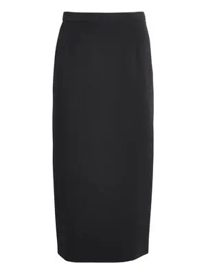 Alessandra Rich Virgin Wool-blend Midi Pencil Skirt - Black
