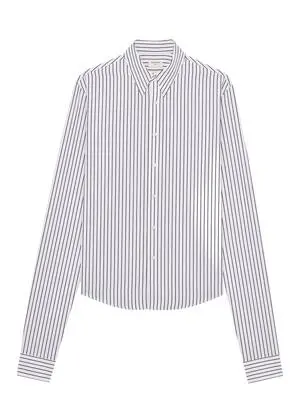Saint Laurent Cotton Striped Long-sleeve Shirt - Nude