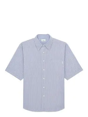 Saint Laurent Cotton Short-sleeve Cassandre Shirt - Nude