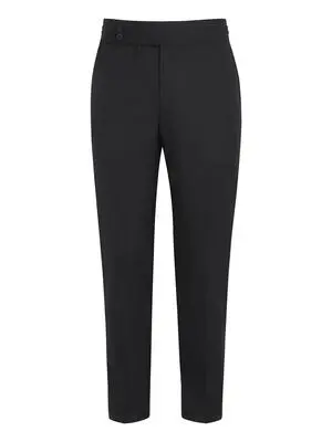 Isaia Wool Casalnuovo Trousers - Black