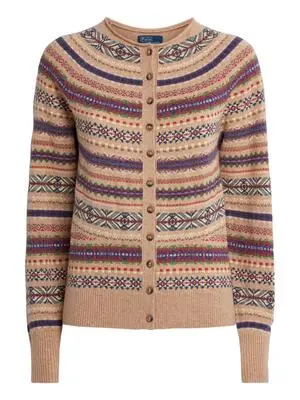 Polo Ralph Lauren Wool-blend Fair Isle Cardigan - Beige