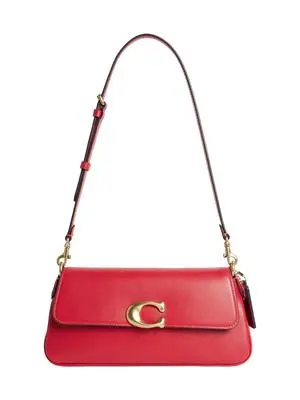 COACH Leather Jet Shoulder Bag - Red