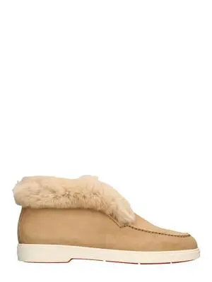 Santoni Suede Hadeel Ankle Boots - Beige