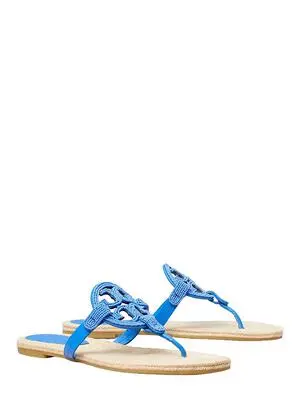 Tory Burch Embellished Espadrille Sandals - Deep Blue