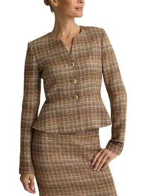 St. John Artisanal Weave Jacket - Copper Multi