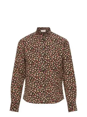 Moncler Moncler Floral Print Long-Sleeve Shirt Black