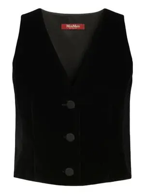 Max Mara V-neck Vest - Black