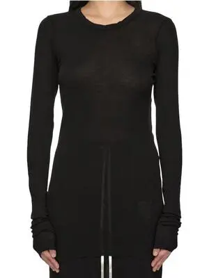 Rick Owens Ruched Long-sleeve Top - Black