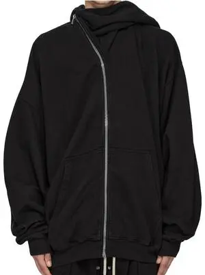 Rick Owens Mountain Hun Zip Hoodie - Black