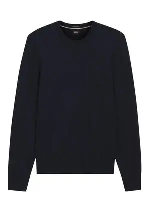 Hugo Boss Long-sleeved Wool Sweater - Dark Blue