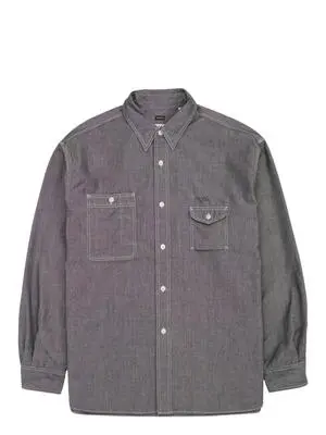 Nanamica Long-sleeved Denim Shirt - Light Gray