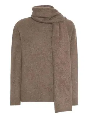 Max Mara Scarf-style Sweater - Beige