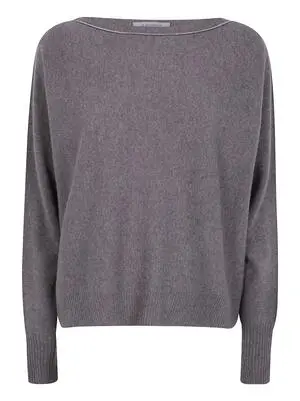 D.exterior Crew-neck Knit Sweater - Gray