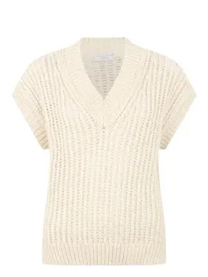 PESERICO Peserico Cable Knit V-Neck Knitted Top