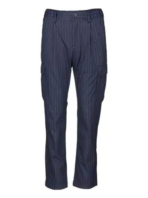 Herno Pinstriped Cargo Trousers - Blue