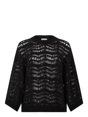 PESERICO Peserico Open-Knit Boxy Knitted Sweater