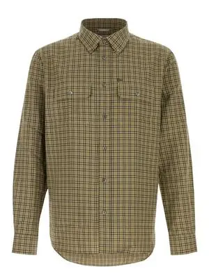 Dior Checked Long-sleeved Shirt - Beige