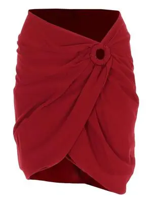 Isabel Marant Étoile Sabrina Draped Skirt With Ring Detail - Bordeaux