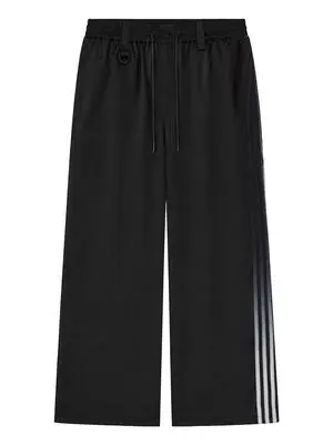Y3 Satin Wide Leg Pants With Drawstring - Black