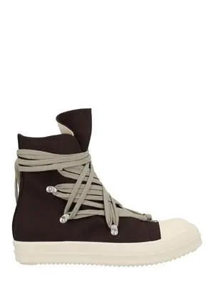 Rick Owens Sneaker In Denim "megalace - Charcoal