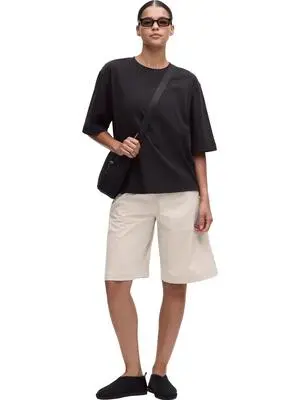Lululemon Lululemon Woven Mid-Rise Bermuda Shorts Sand Dollar