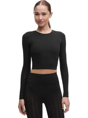 Lululemon Revealknit Pointelle Long-sleeve Shirt Black