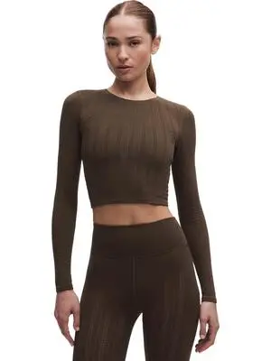 Lululemon Revealknit Pointelle Long-sleeve Shirt Walnut Crunch