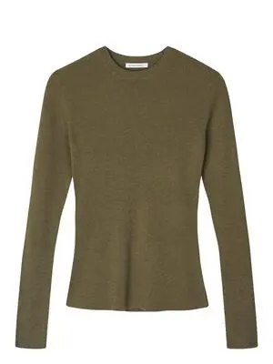 BY MALENE BIRGER Mariella Ribbed Wool-silk Sweater - Hunt