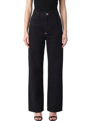 Philipp Plein Philipp Plein High-Waisted Straight Leg Jeans Black
