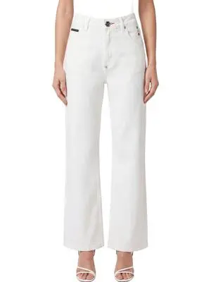 Philipp Plein Philipp Plein High-Waisted Straight Leg Jeans White