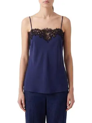 Stella McCartney Lace Trimmed Camisole - Navy