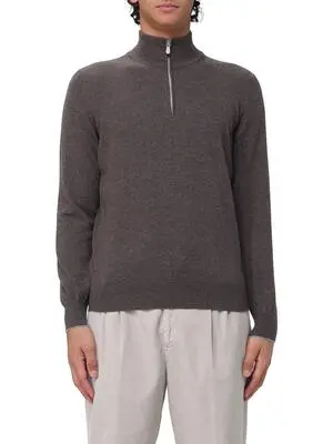 Brunello Cucinelli Slim Fit Half-zip Cashmere Turtleneck Jumper - Brown