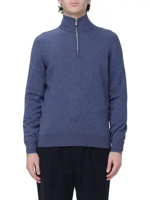 Brunello Cucinelli Slim Fit Half-zip Cashmere Turtleneck Jumper - Navy
