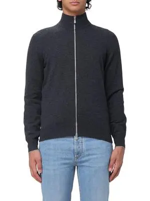 Brunello Cucinelli Slim Fit Cashmere Zip-up Turtleneck Cardigan Grey