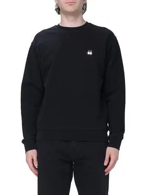 Dsquared2 Crewneck Cotton Sweatshirt With Contrast Logo - Black