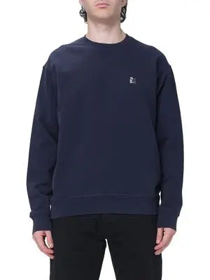 Dsquared2 Crewneck Cotton Sweatshirt With Contrast Logo - Blue